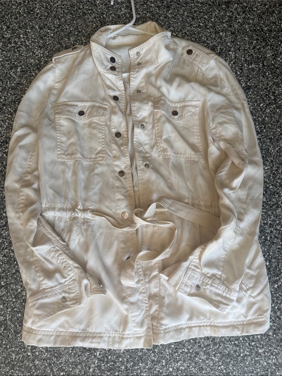 LOFT | Jackets & Coats | Loft Cream Utility Jacket | Poshmark
